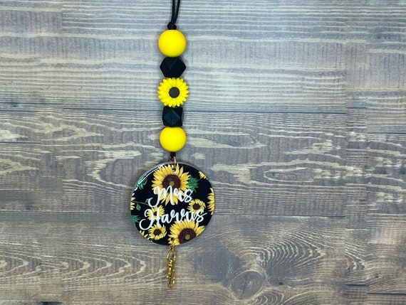 Sunflower Lanyard - Etsy