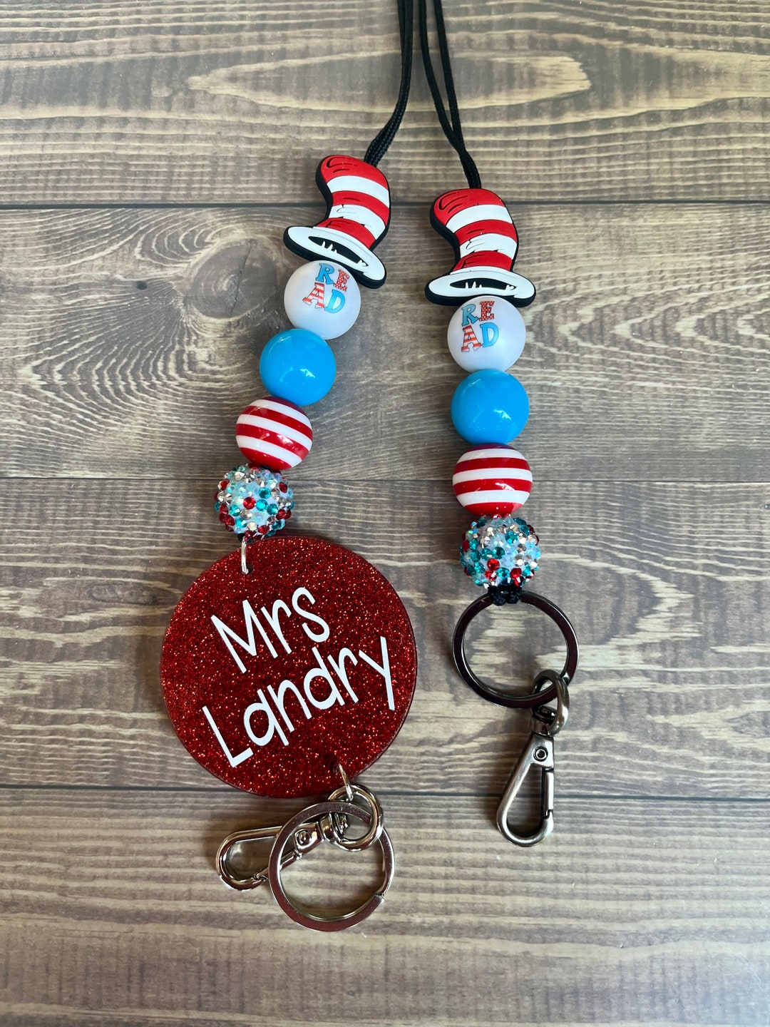 Cat With Hat Lanyard Reading Theme Lanyard - Etsy
