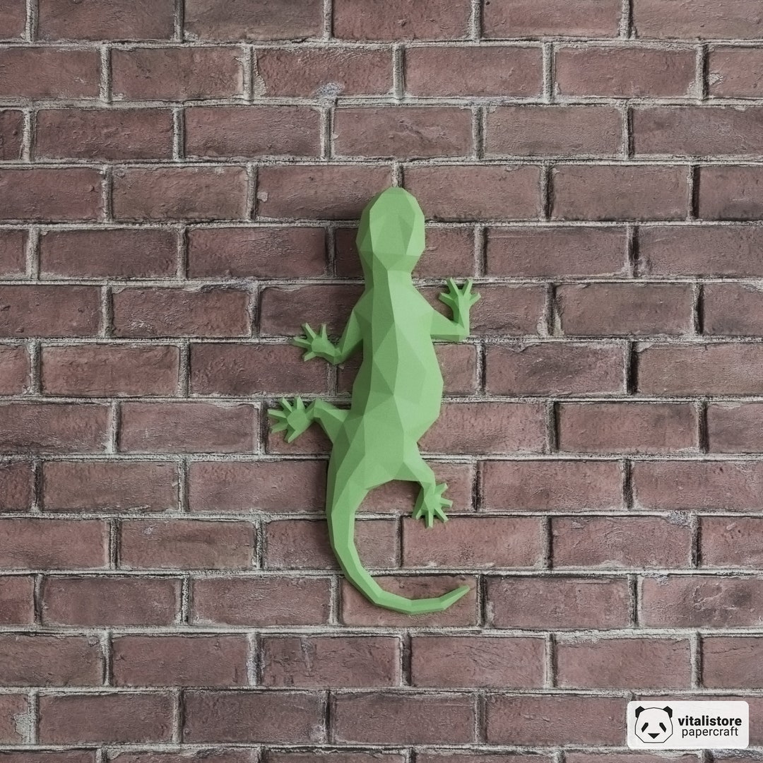 Salamander Papercraft, 3D DIY Gift, Paper Craft Lizard, 3D Origami ...