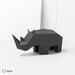 Rhino Papercraft Rhinoceros Low Poly 3D Paper Sculpture DIY - Etsy