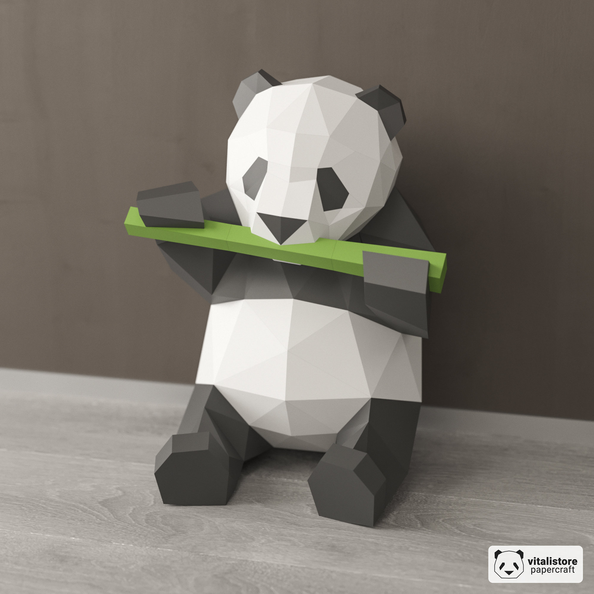 Panda Papercraft 3D Artesanía de papel Panda de bambú Regalo - Etsy México