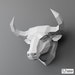 Bull Papercraft, Cow 3D Papercraft, DIY Gift, 3D Paper Craft Bull, Low ...