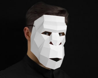 Low Poly Mask Template - Etsy
