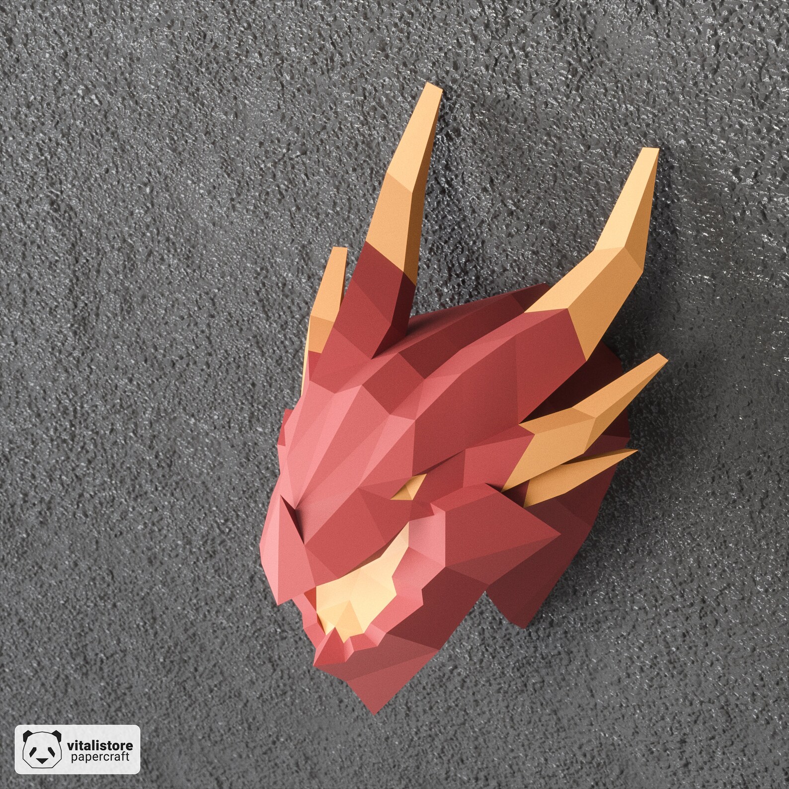 3D Papercraft Dragon 3D Paper Sculpture Dragon Paper Craft - Etsy