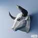 Bull Papercraft, Cow 3D Papercraft, DIY Gift, 3D Paper Craft Bull, Low ...