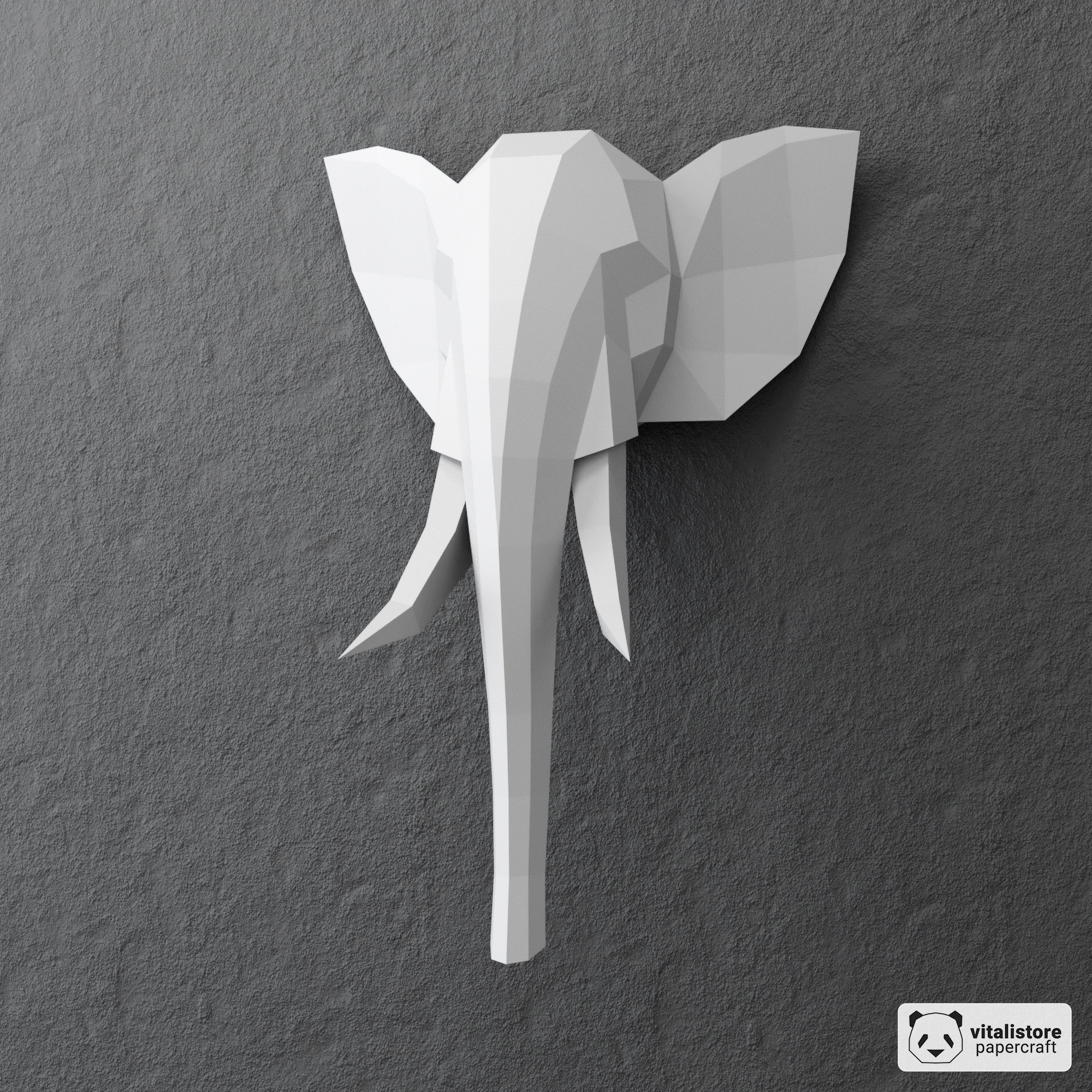 Elephant Papercraft PDF Papercraft Kit Elephant Head DIY - Etsy Canada