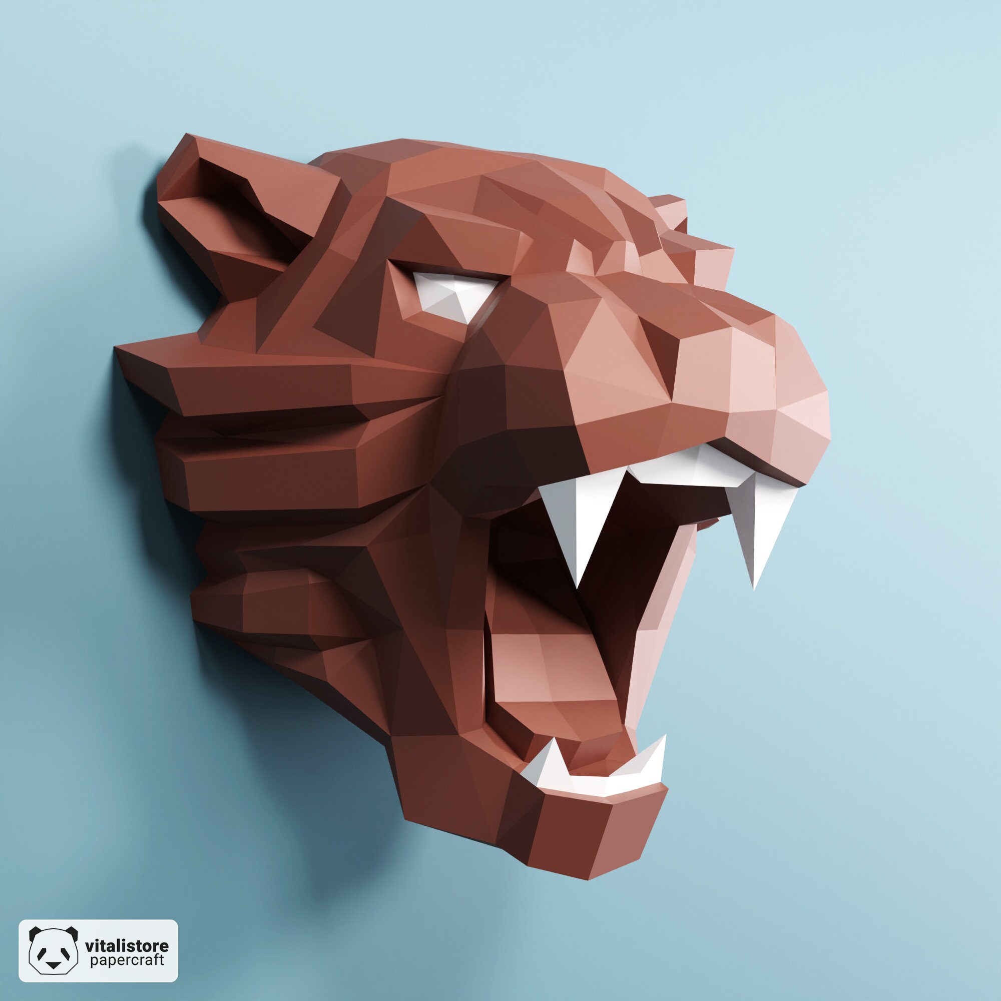 Papercraft Tiger 3D Papercraft Cat 3D Paper Sculpture DIY - Etsy Ireland