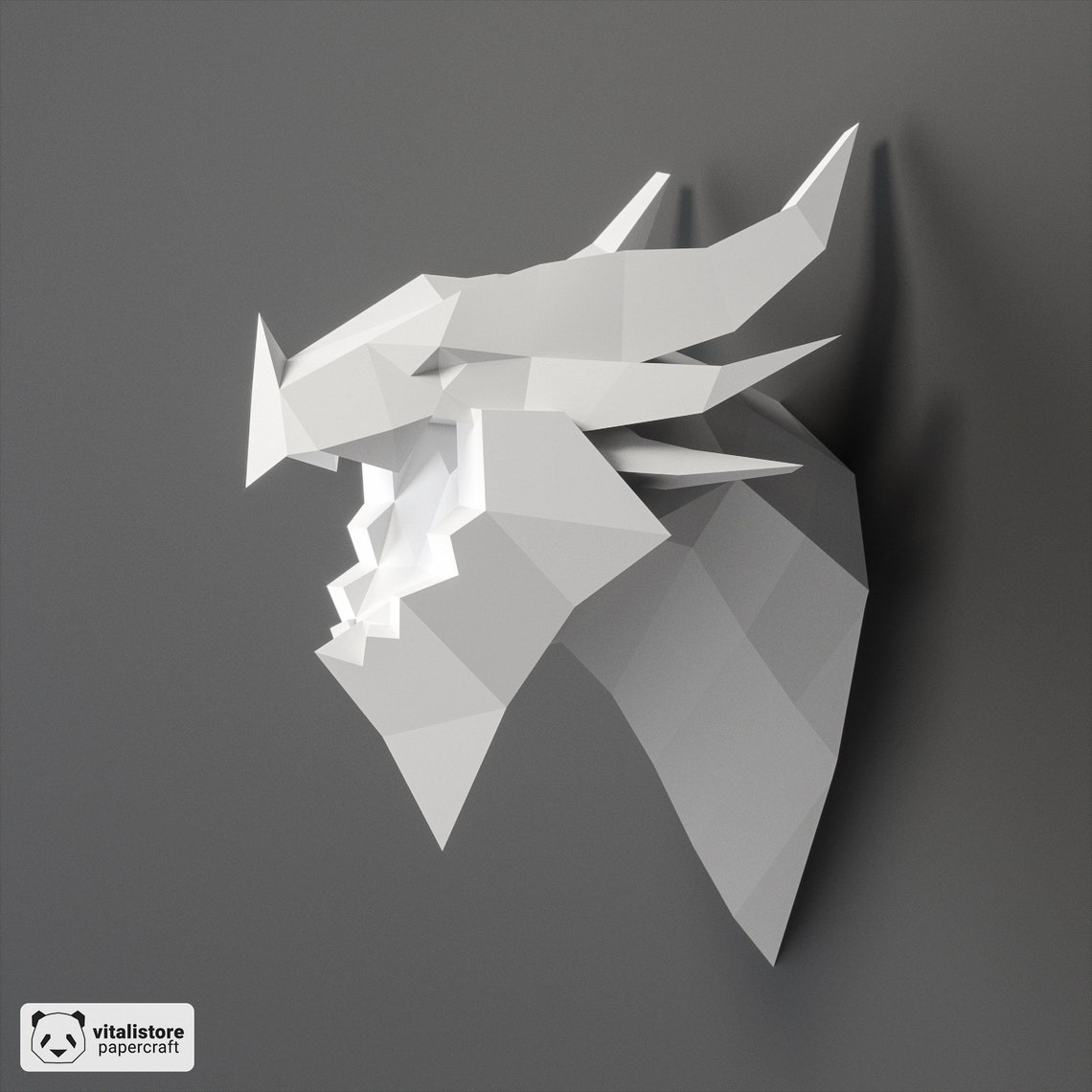 3D Papercraft Dragon 3D Paper Sculpture Dragon Paper Craft - Etsy