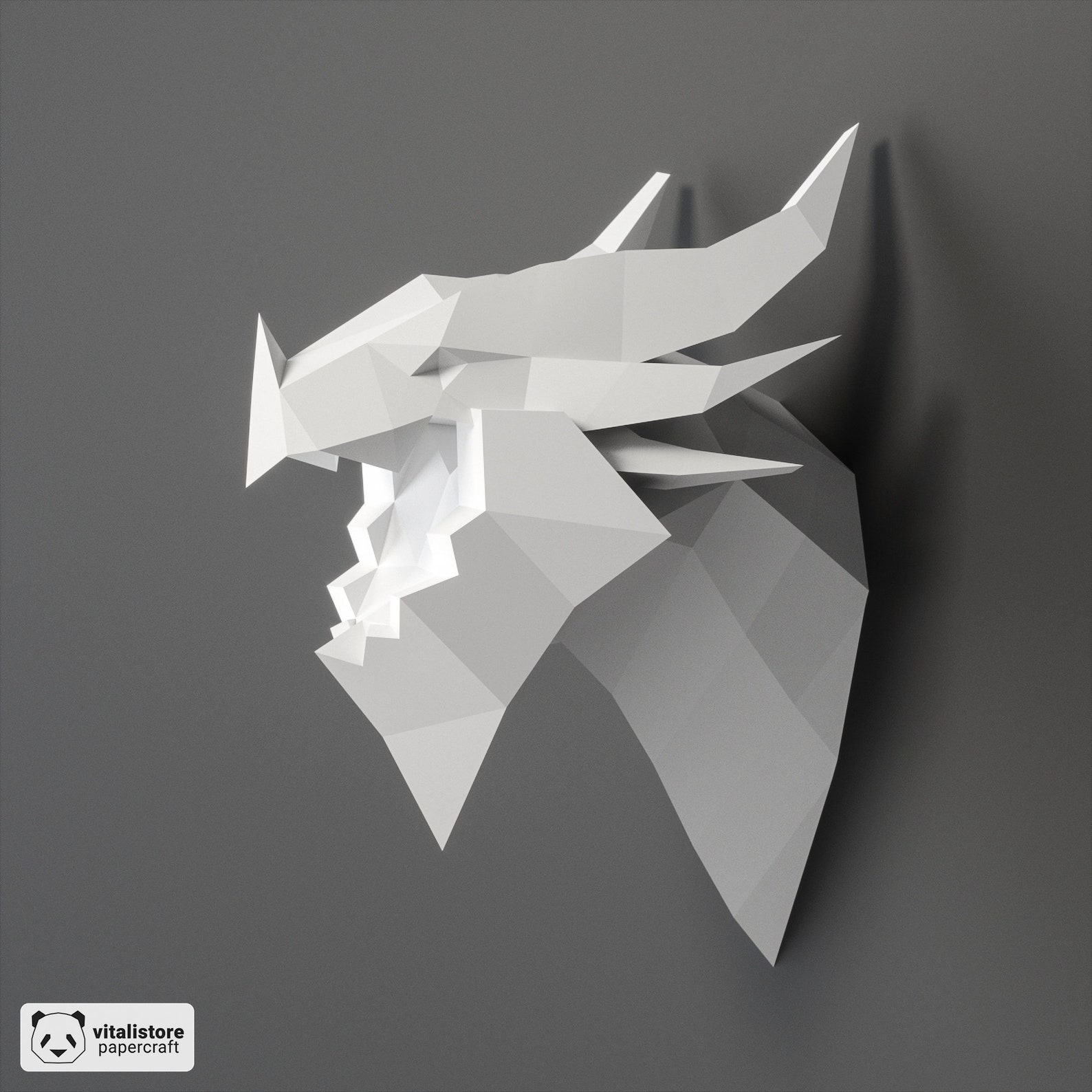3D Papercraft Dragon 3D Paper Sculpture Dragon Paper Craft - Etsy