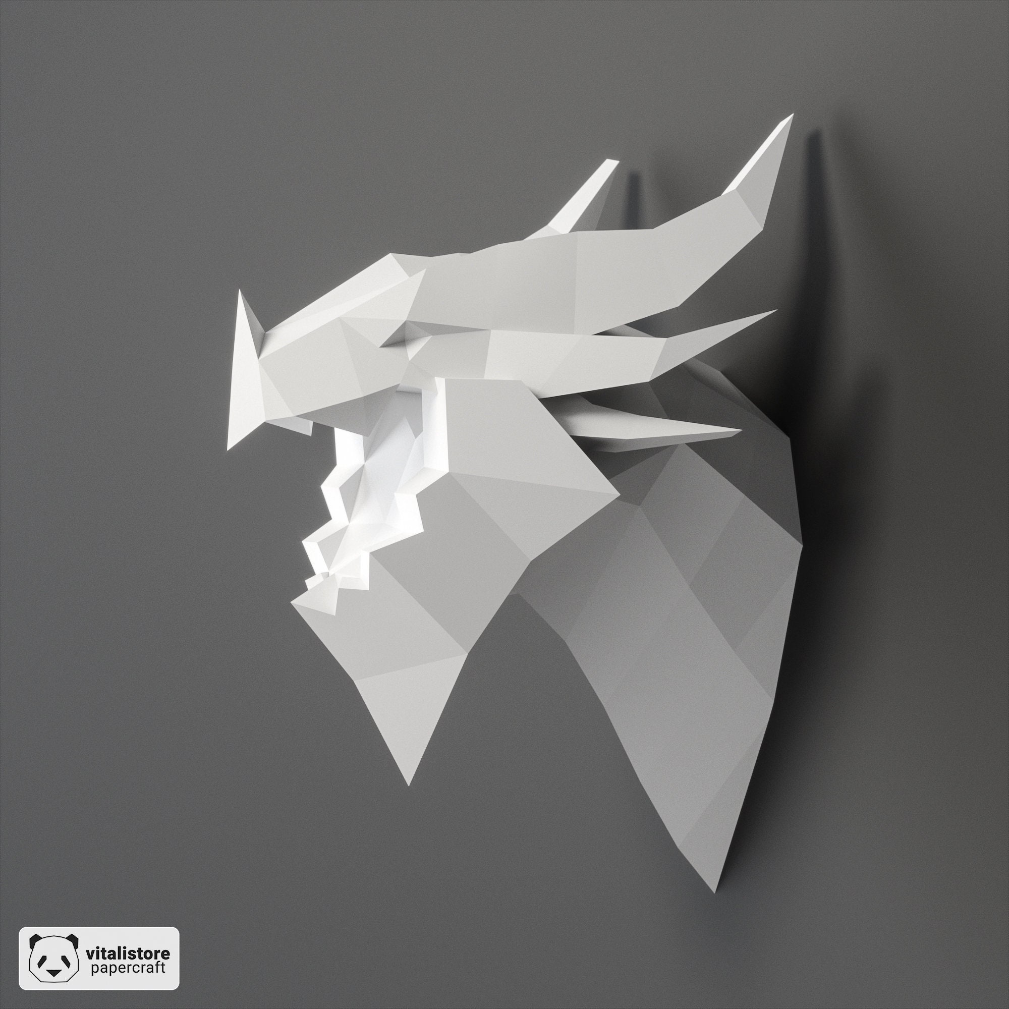 3D Papercraft Dragon 3D Paper Sculpture Dragon Paper Craft - Etsy