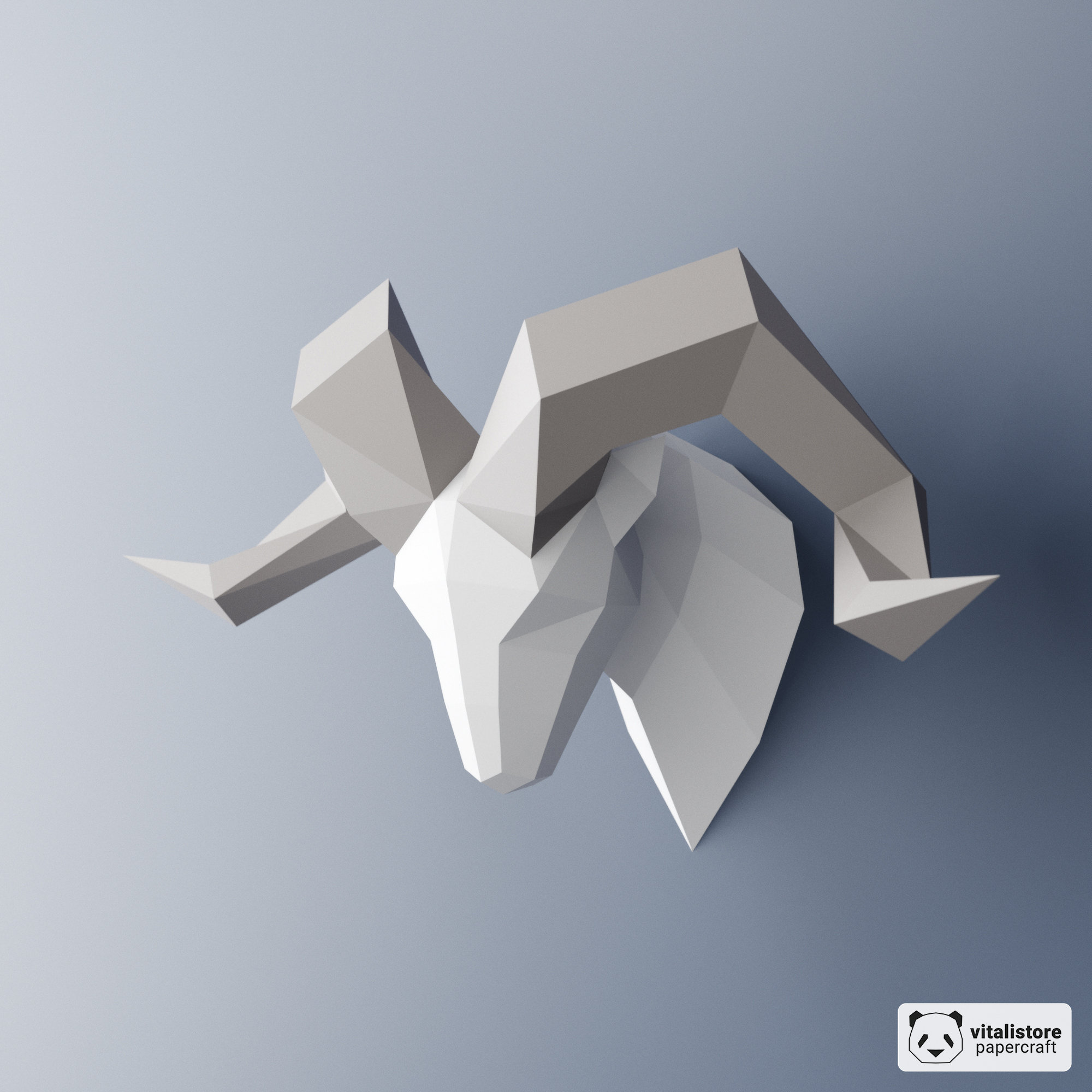 Ram Papercraft 3D Paper Craft Ram 3D Paper Sculpture DIY - Etsy