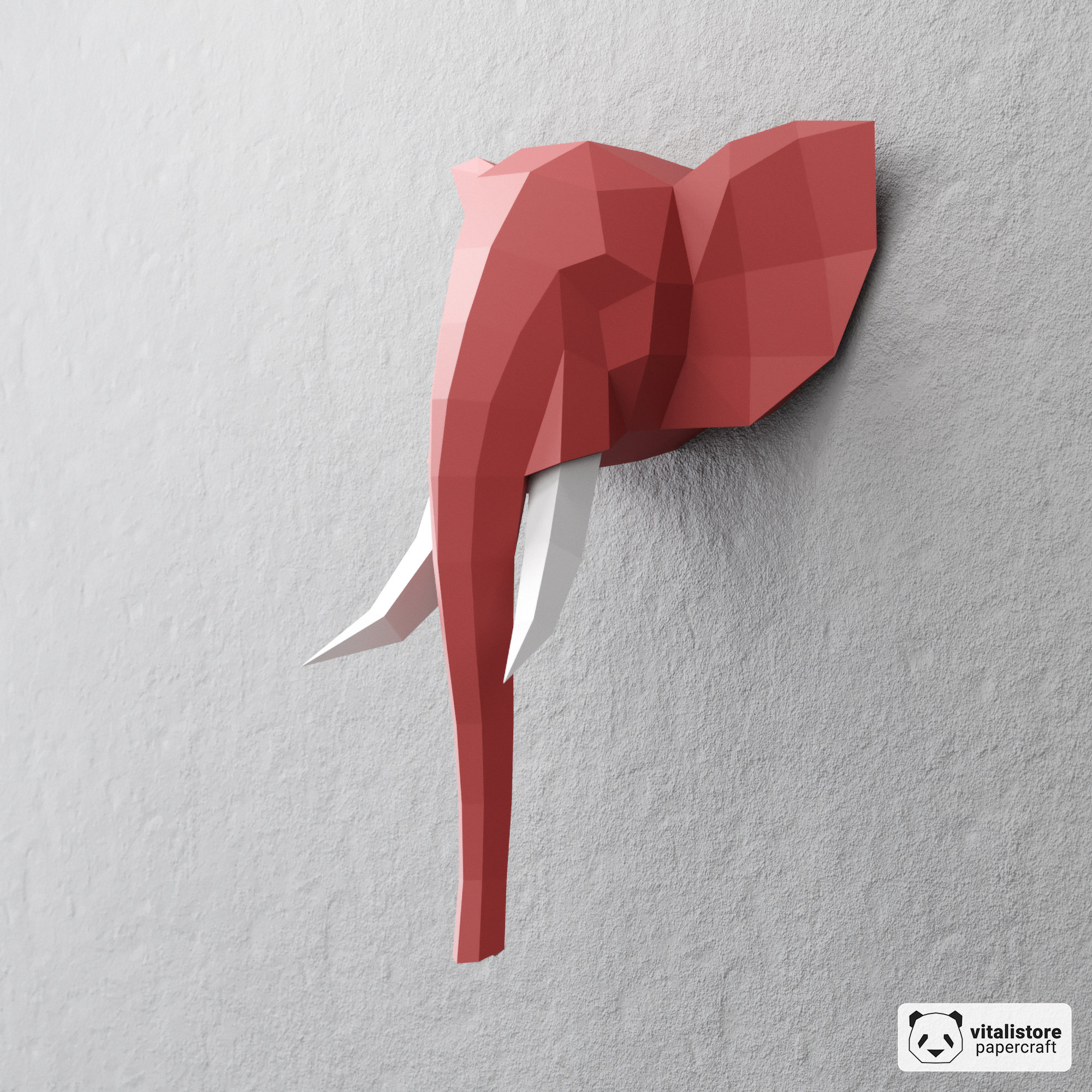 Elephant Papercraft PDF Papercraft Kit Elephant Head DIY - Etsy Canada