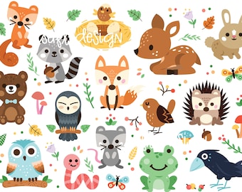 Woodland Animal Svg Outline Woodland Svg Forest Clip Art - Etsy