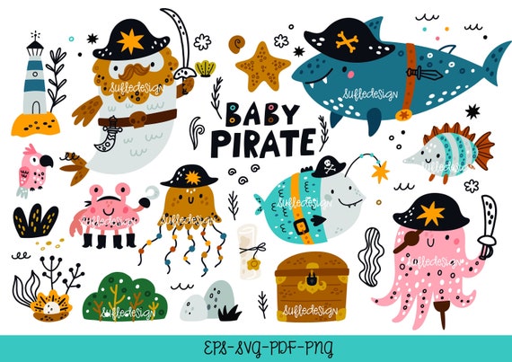 Baby Girl Pirate Clipart