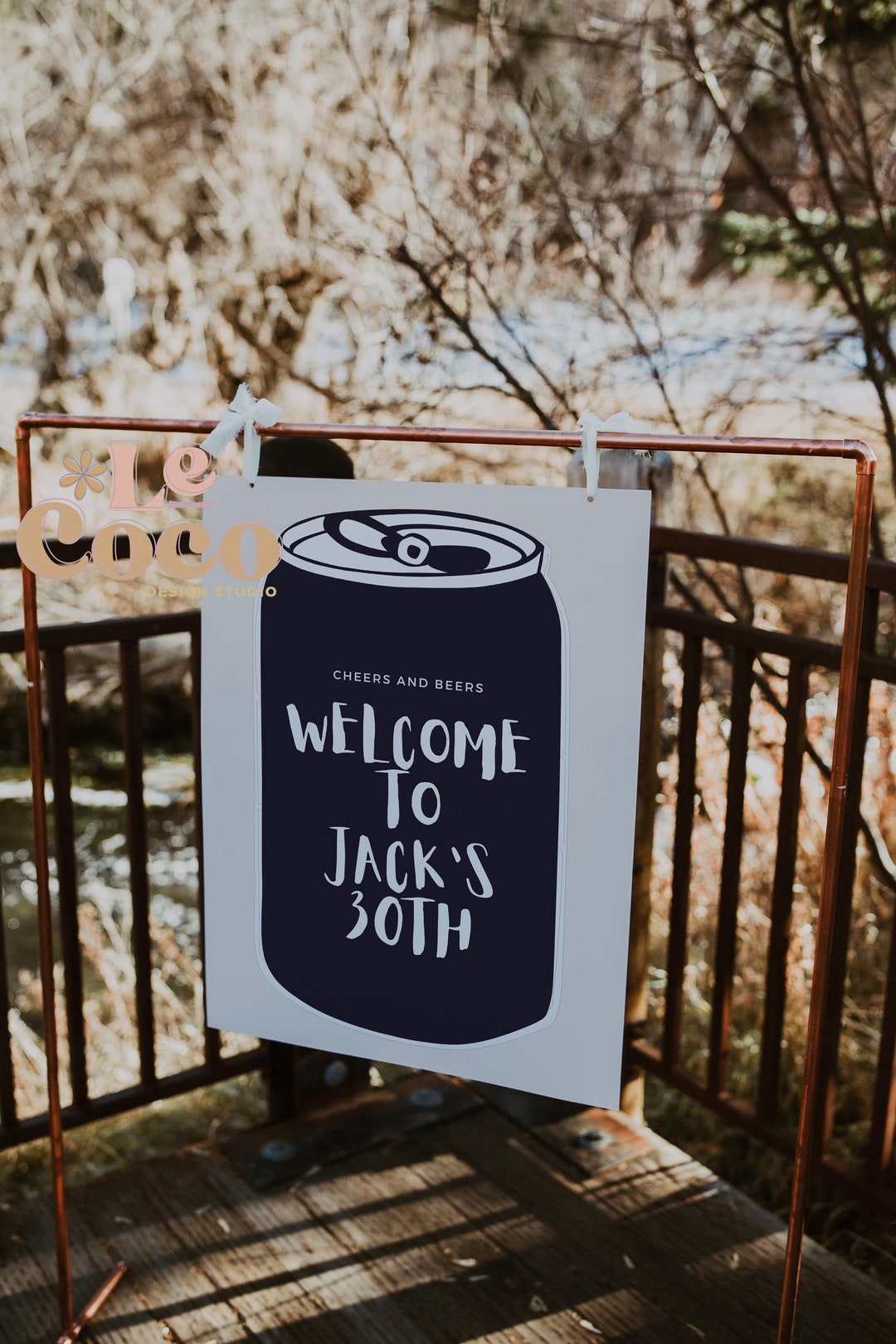 Cheers and Beers 30th Birthday Welcome Sign Template (digital) - Etsy