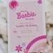 RETRO Barb Doll Birthday Party Invitation, Rainbow Barb Girls Party ...