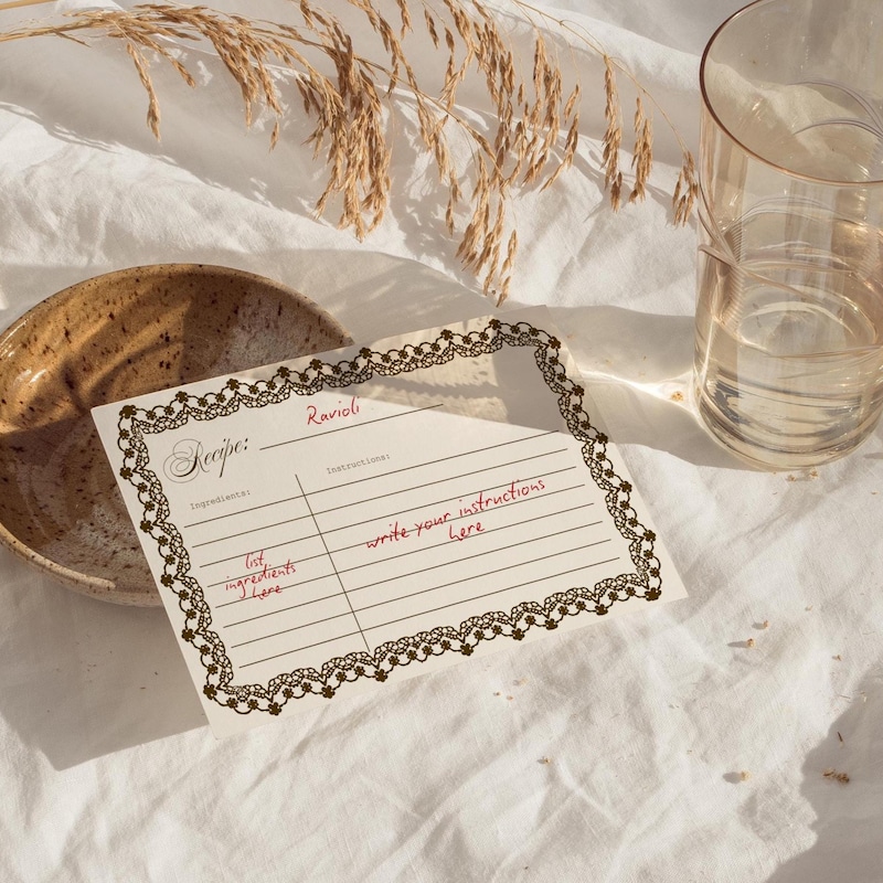 Rustic Recipe Cards - Etsy