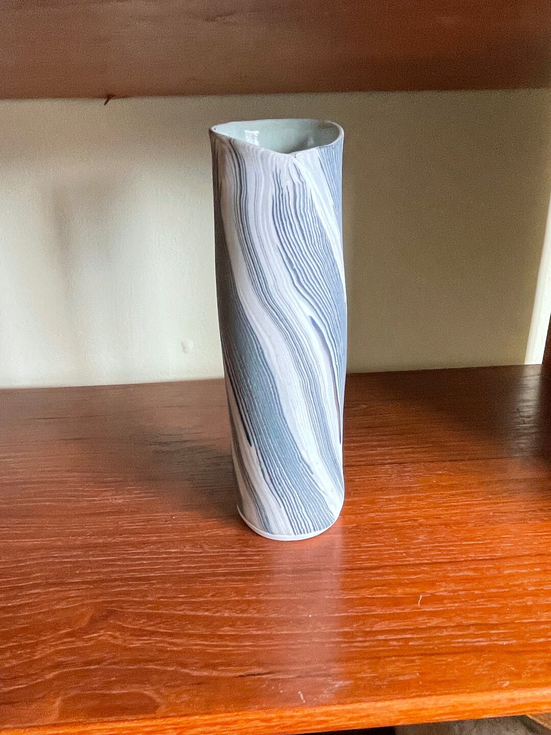 Signed Vintage Ceramic Flower Vase - Etsy