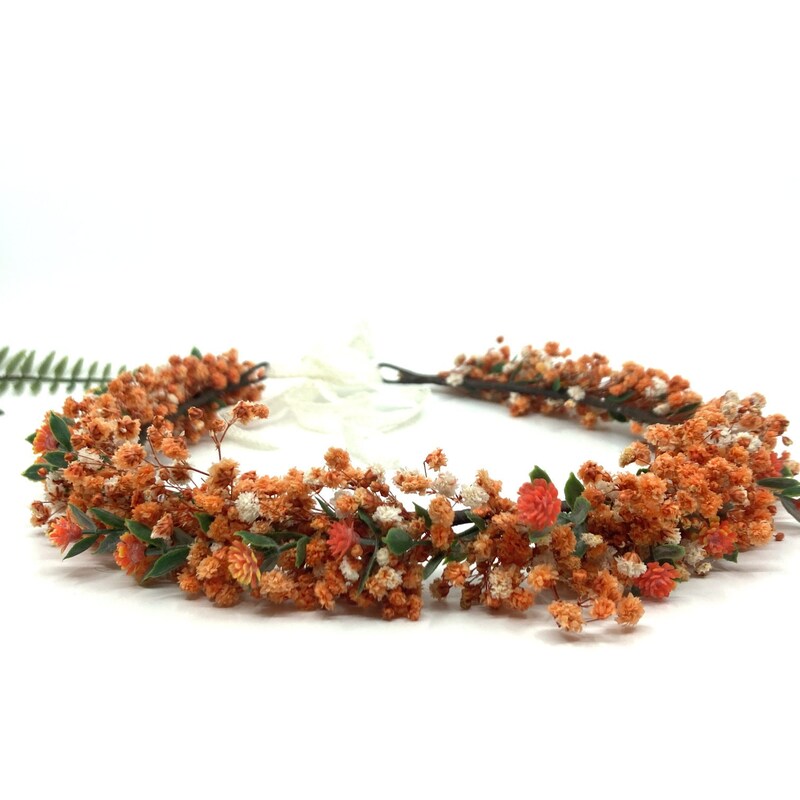 Orange Flower Crown - Etsy
