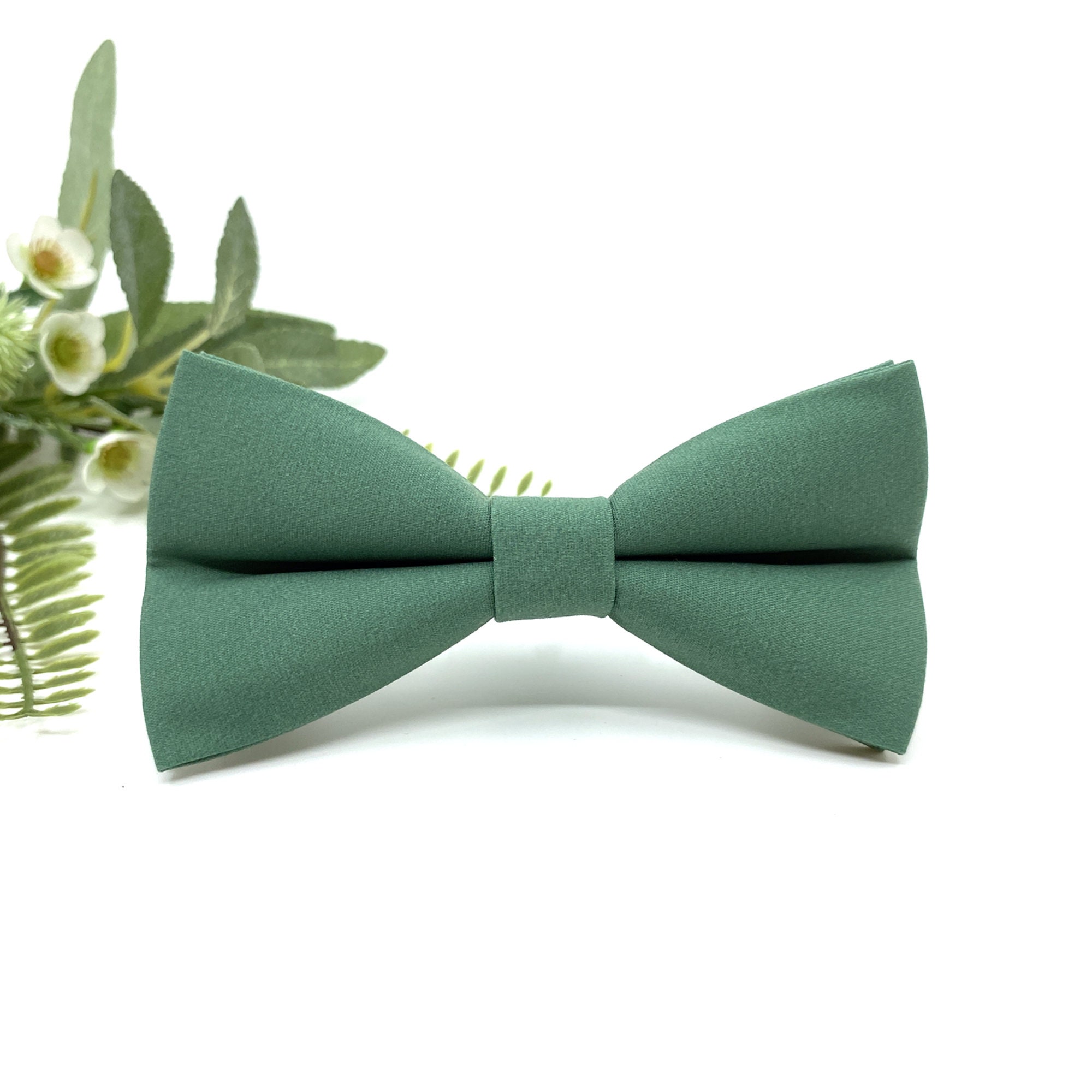 Dark Sage Green Bow Tie Sage Green Men Bow Tie Groom Bow - Etsy