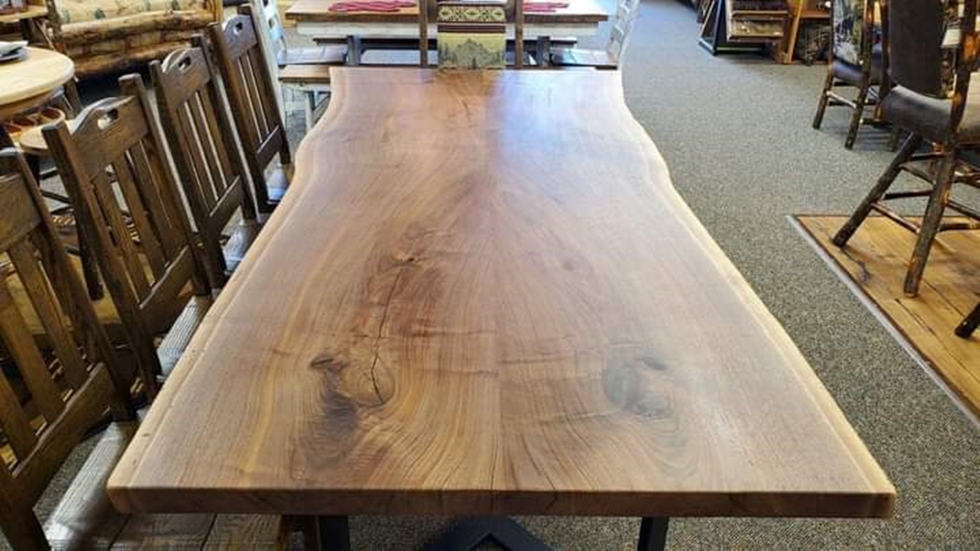 Live Edge Table, Walnut Table, Solid American Black Walnut, Live Edge ...