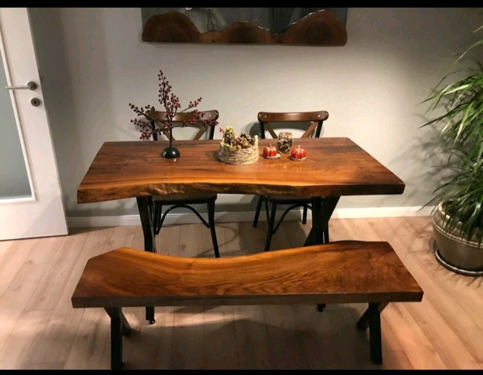 Walnut Table, Live Edge Kitchen Table, Live Edge Table, Walnut Table ...