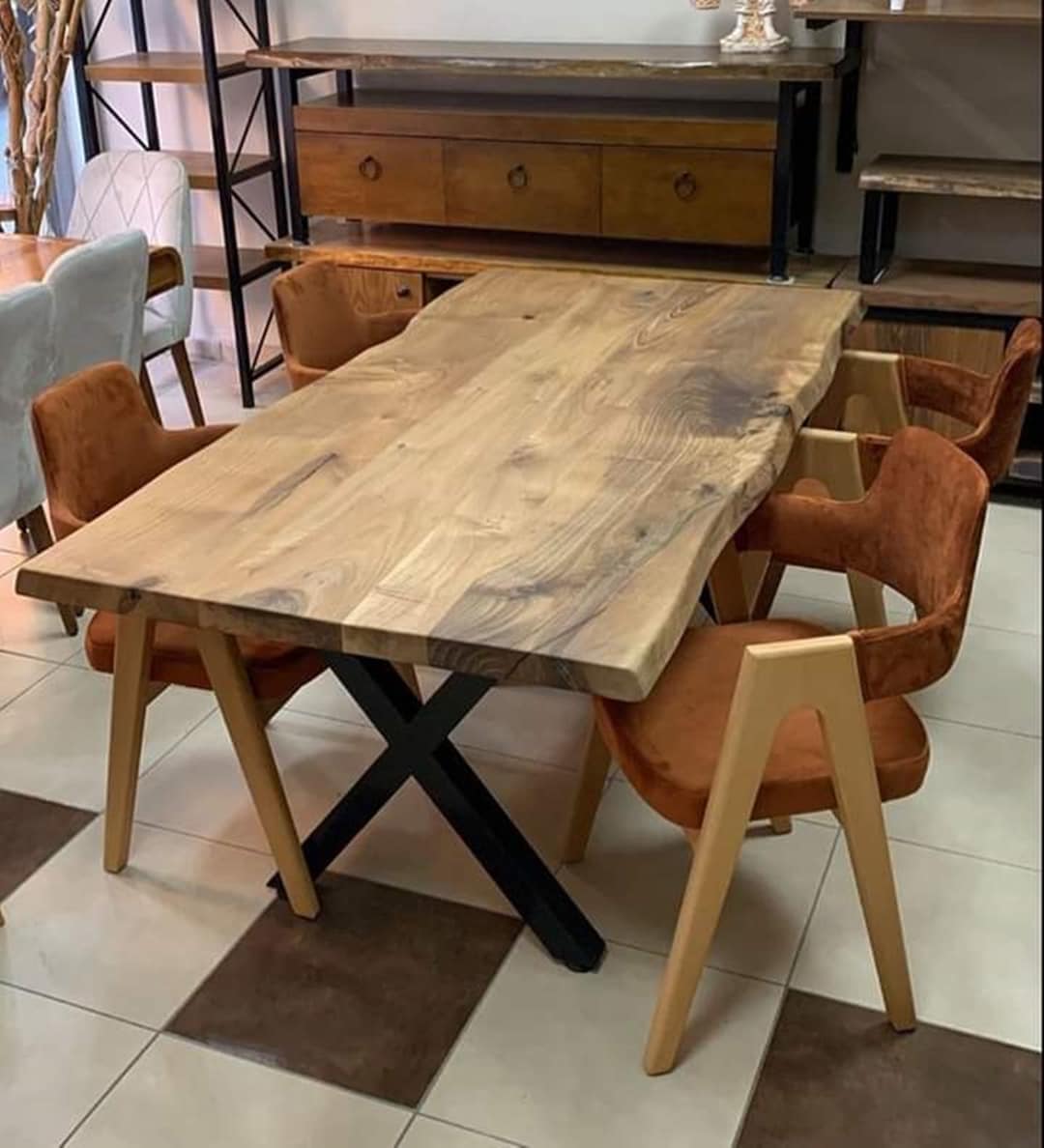 Walnut Kitchen Table, Live Edge Table, Walnut Table, Solid Black Walnut ...