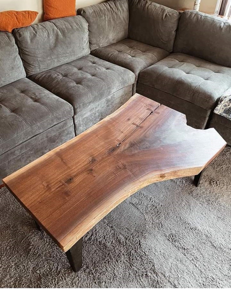 Live Edge Walnut Coffee Table ,live Edge Table, Walnut Table, Solid ...