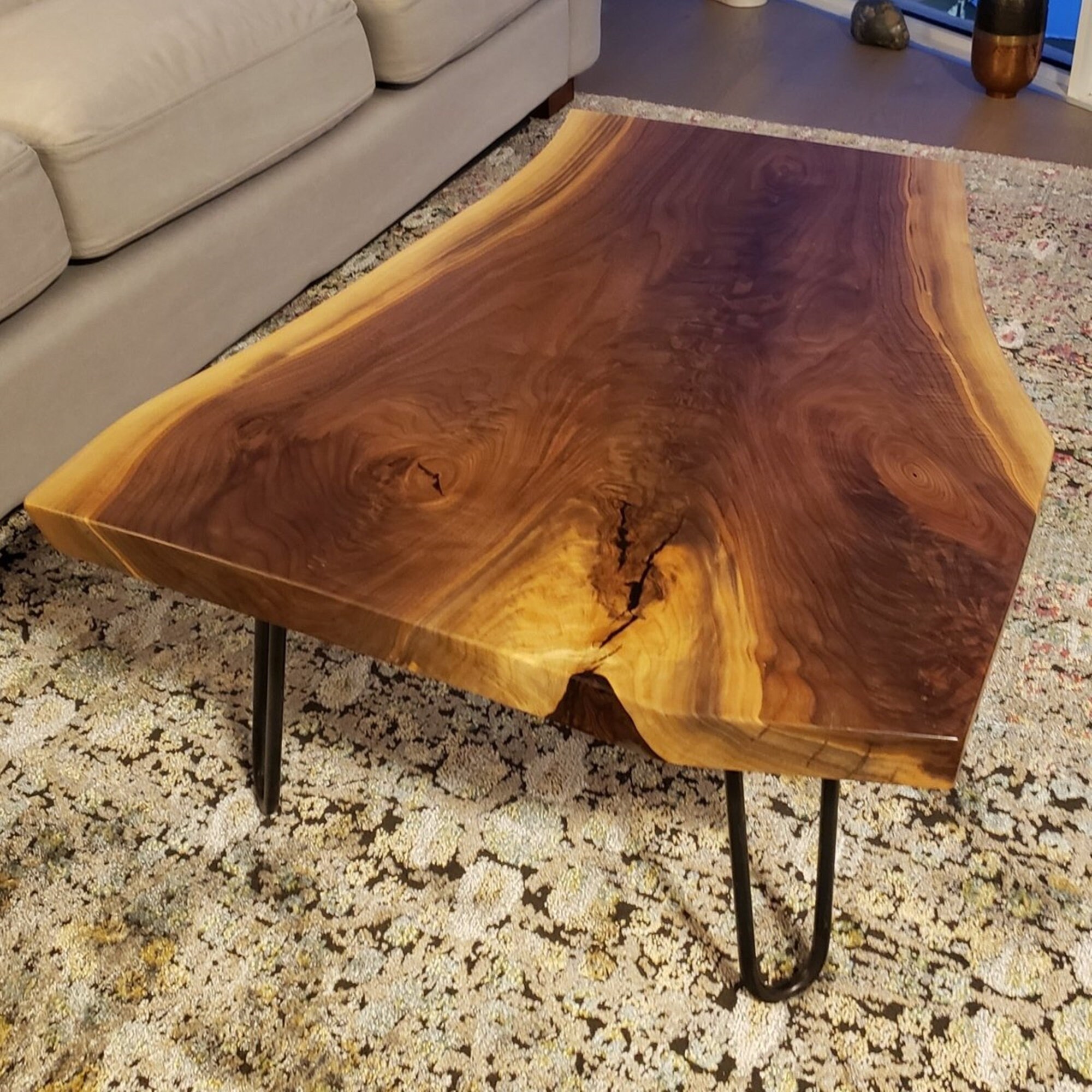 Black Walnut Table, Handmade Table, Live Edge Table, Walnut Table ...