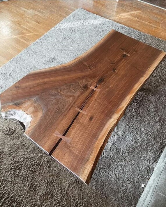 Live Edge Walnut Coffee Table live Edge Table Walnut Table | Etsy