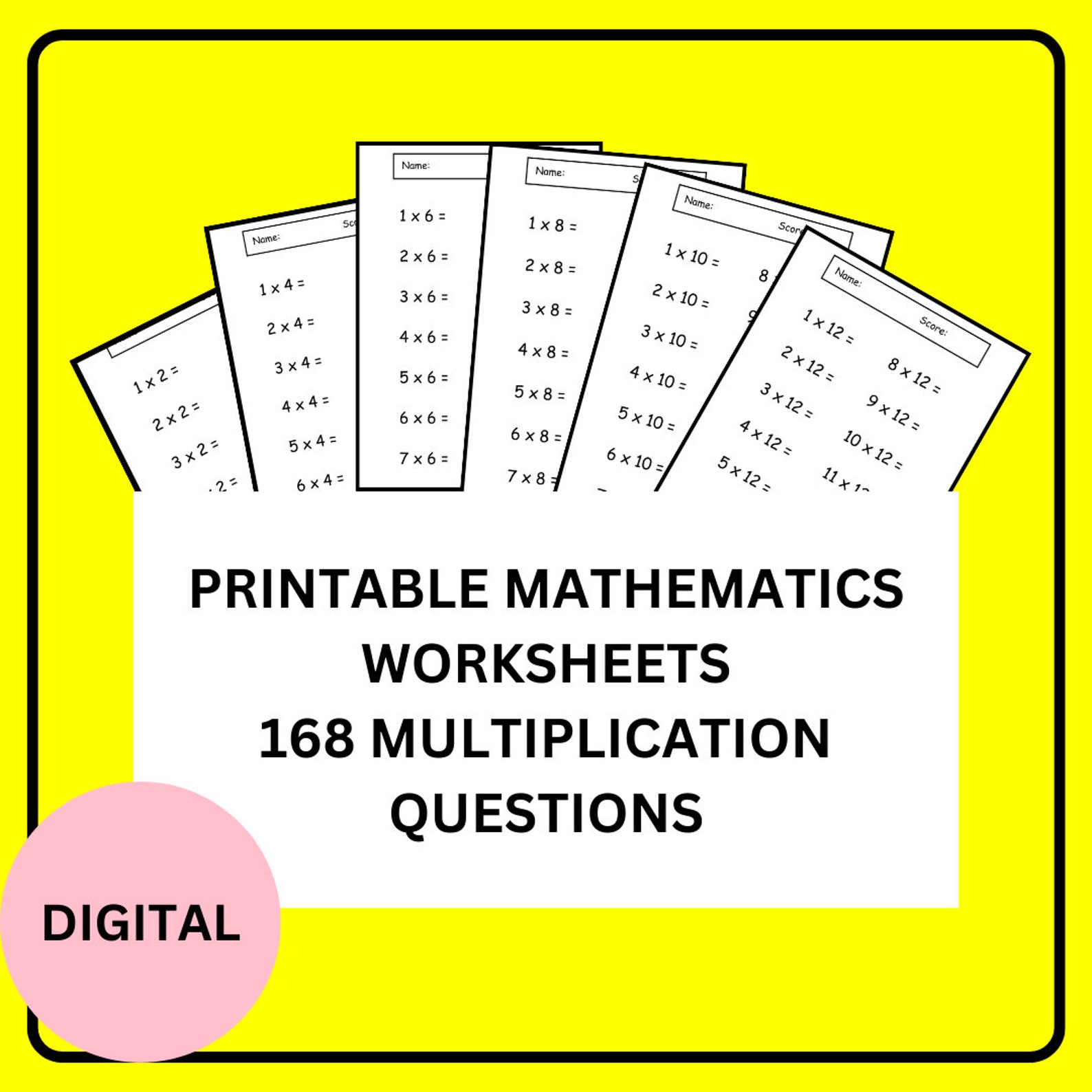 Printable Mathematic Worksheets for Children - Etsy