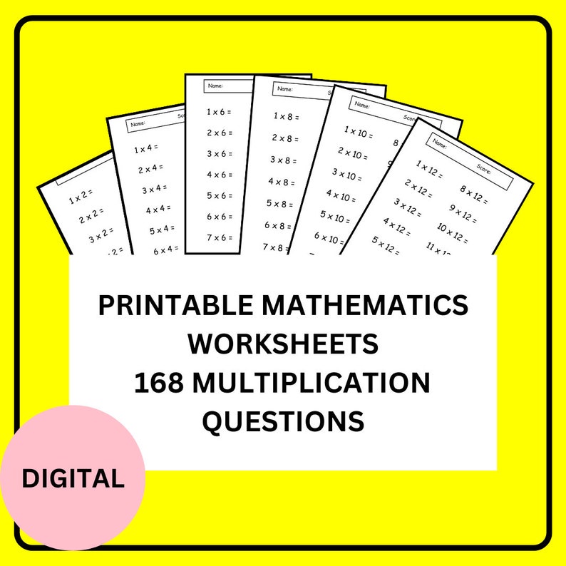 Printable Mathematic Worksheets for Children - Etsy