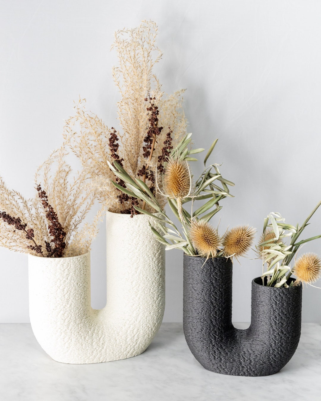 Vase ULM - U-Vase - Dekovase - Blumenvase - wasserdicht - Dekoration - Trockenblumen ...