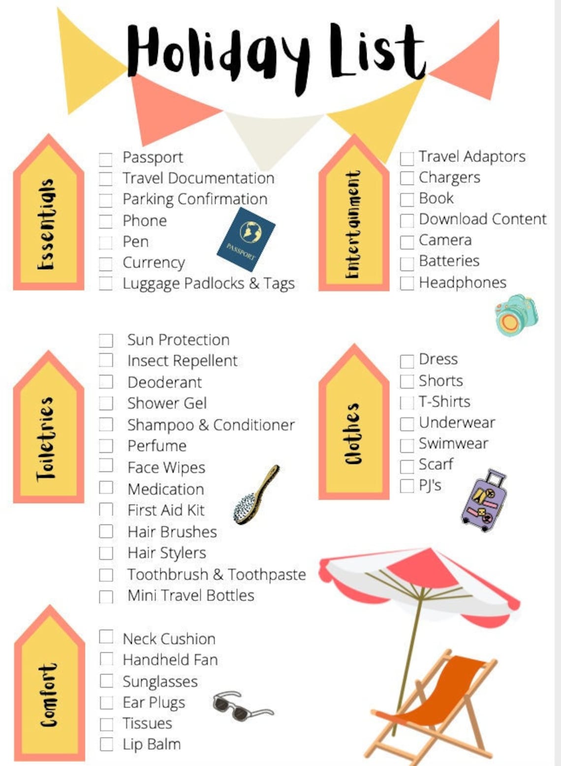 Holiday Checklist A4 Printable Download - Etsy