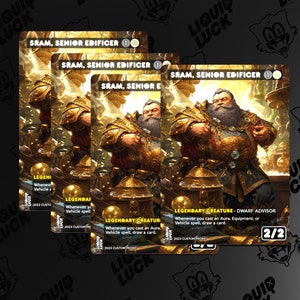 Sram, Senior Edificer MTG Proxy Vintage Fantasy Art Style Full Art Custom Mtg Commander Proxy - Etsy