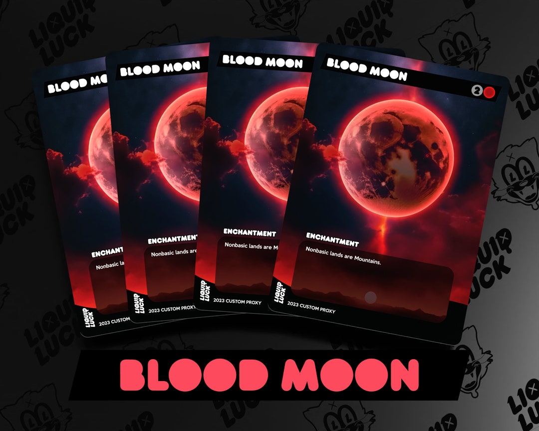 Blood Moon MTG Proxy Full Art Custom Mtg Commander Proxy - Etsy