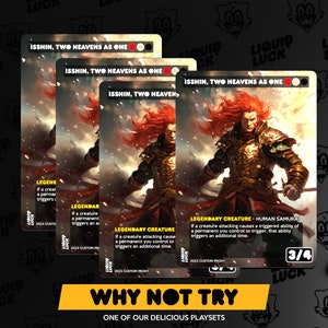 Isshin, Two Heavens as One MTG Proxy Vintage Fantasy Art Style Custom ...