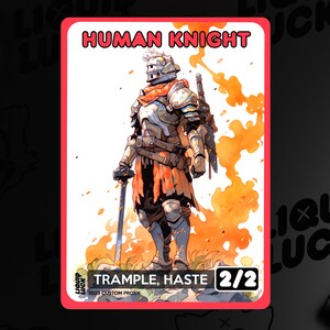 2/2 Red Human Knight MTG Creature Tokens With Trample and Haste Oath of ...