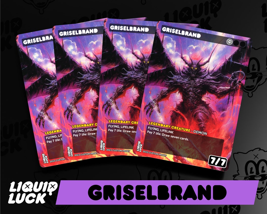 Griselbrand MTG Proxy Full Art Vintage Fantasy Style Custom Commander Cards for EDH/CEDH - Etsy