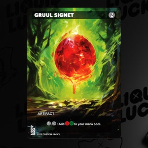 Gruul Signet MTG Proxy Vintage Fantasy Dnd Art Style Custom Proxies ...