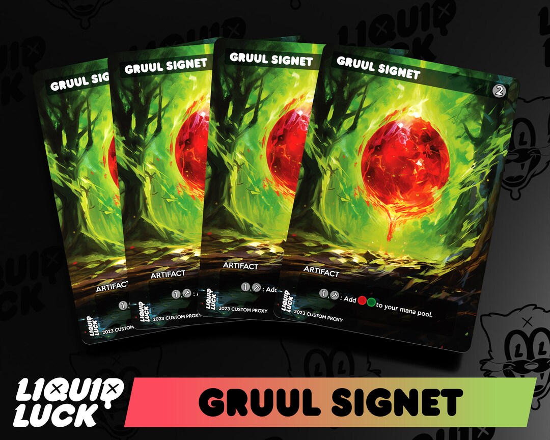 Gruul Signet MTG Proxy Vintage Fantasy Dnd Art Style Custom Proxies ...