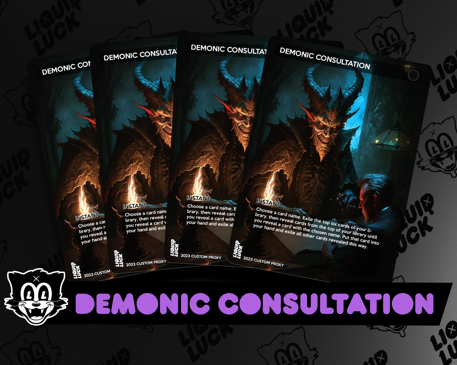 Demonic Consultation MTG Proxy Full Art Custom Commander - Etsy