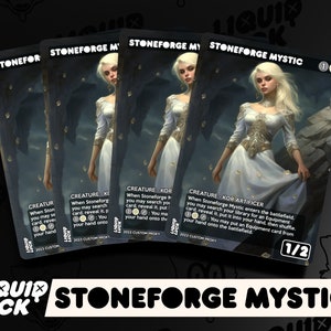 Stoneforge Mystic MTG Proxy Vintage Fantasy Art Style Full Art Custom Commander Cards for Magic ...