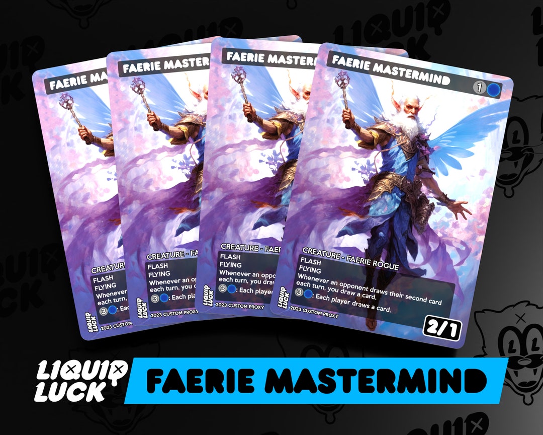 Faerie Mastermind MTG Proxy Vintage Fantasy Art Style Full Art Custom ...