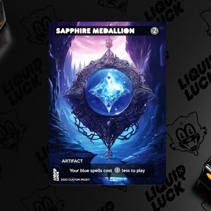 Sapphire Medallion MTG Proxy Full Art Anime Watercolor Custom Commander ...