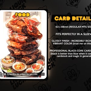 Food MTG Tokens Full Art Custom Tokens / Commander Cards for EDH/CEDH ...