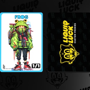 1/1 Blue Frog Creature Token Full Art Custom MTG Tokens / Commander ...