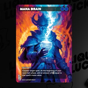 Mana Drain MTG Proxy Re-imagined Vintage Fantasy Dnd Art Style Custom ...