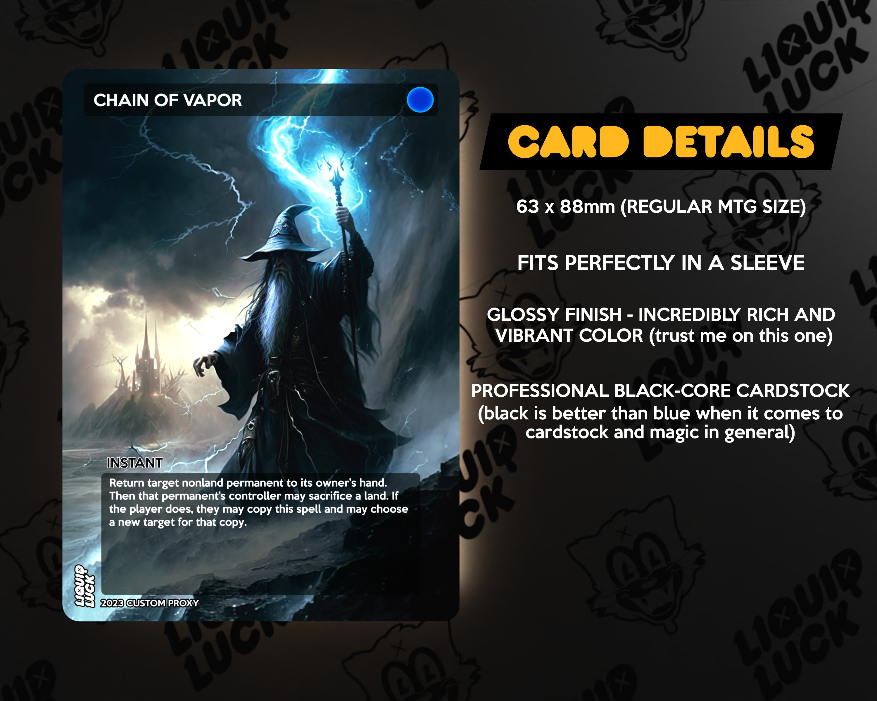 Chain of Vapor Full Art Custom Mtg Commander Proxy/playtest - Etsy