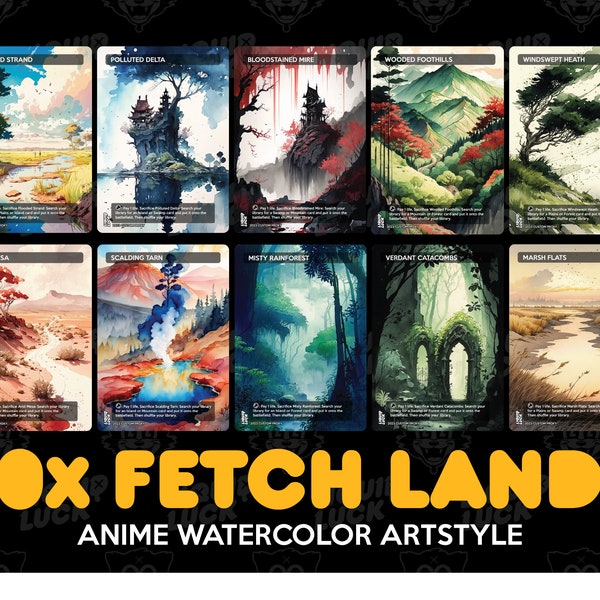 Watercolor Fetch Lands - Etsy